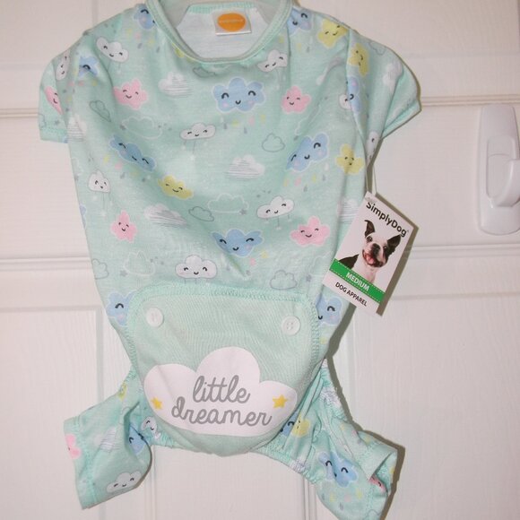 SimplyDog | Dog | Little Dreamer Dog Pajamas Pastel Cloud Design Sz M ...